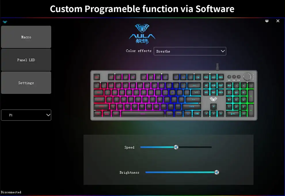 AULA F2028 Wired Membrane Gaming Black Keyboard Price in BD | RYANS