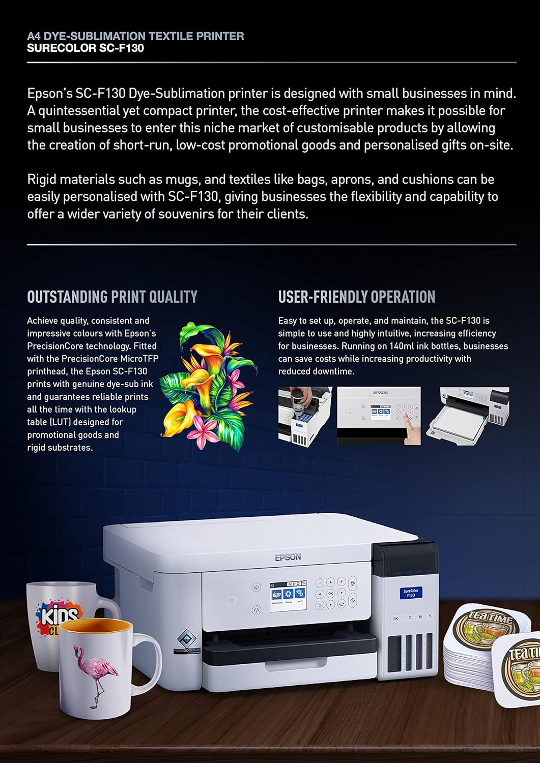 Epson SureColor SC-F130 White Printer Price in BD | RYANS