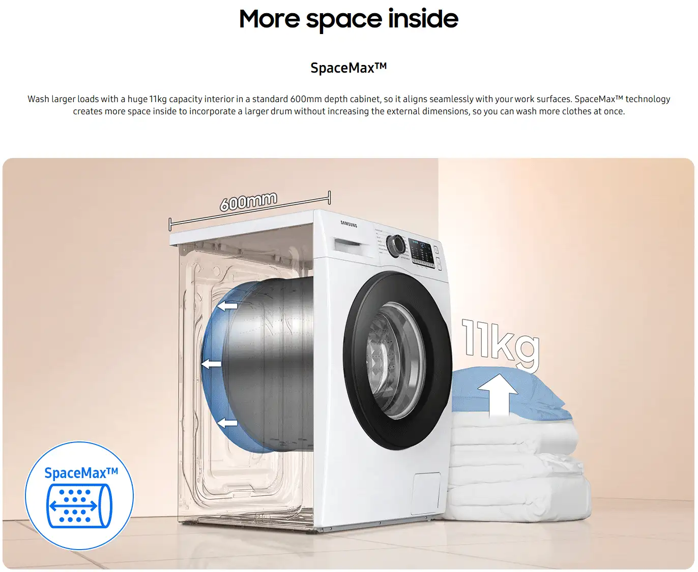 Samsung WW80TA046AXOTL Washing Machine Price in BD | RYANS