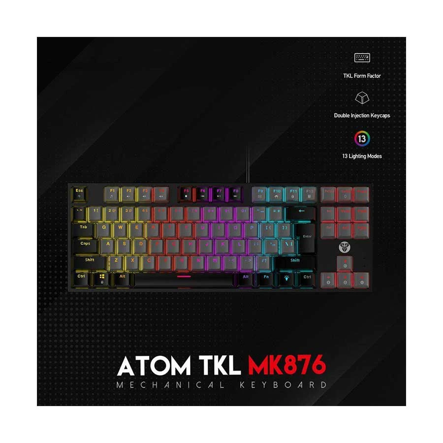 Fantech MK876 ATOM TKL RGB Blue Switch Mechanical Gaming Keyboard Price ...
