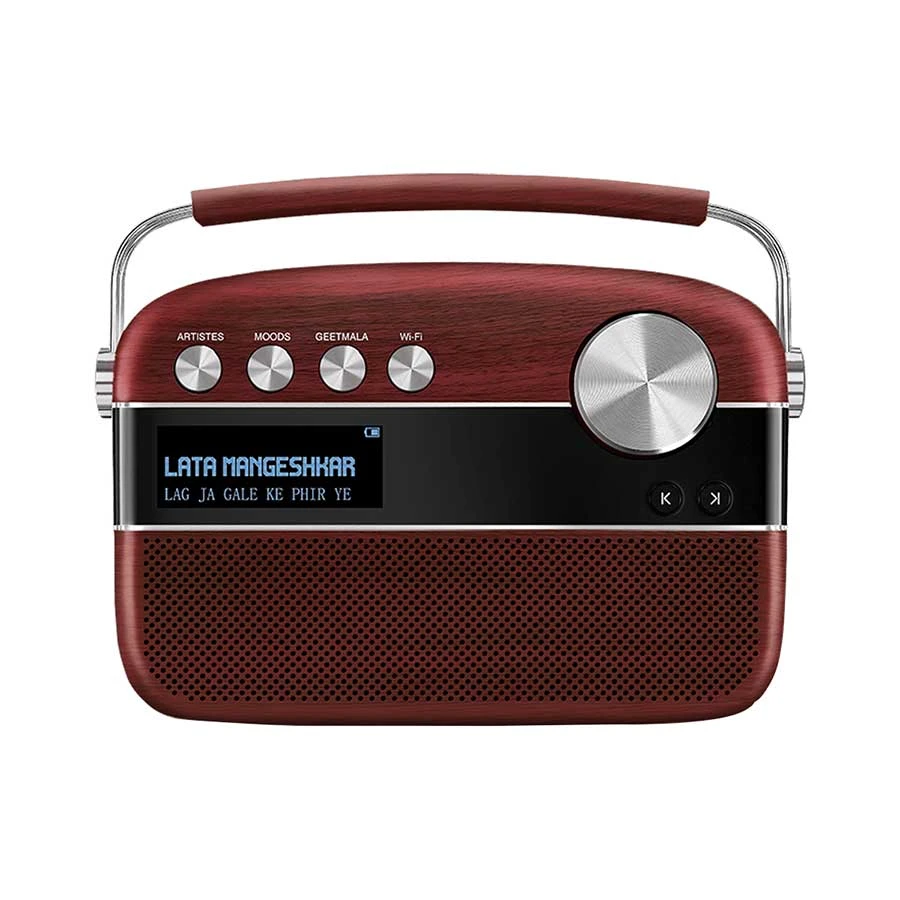 Saregama Carvaan 2.0 (WiFi) Hindi Cherrywood Red Music Player Price in ...