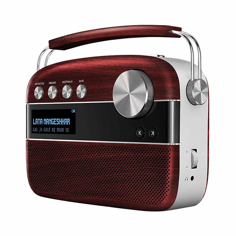 Saregama Carvaan 2.0 (WiFi) Hindi Cherrywood Red Music Player Price in ...